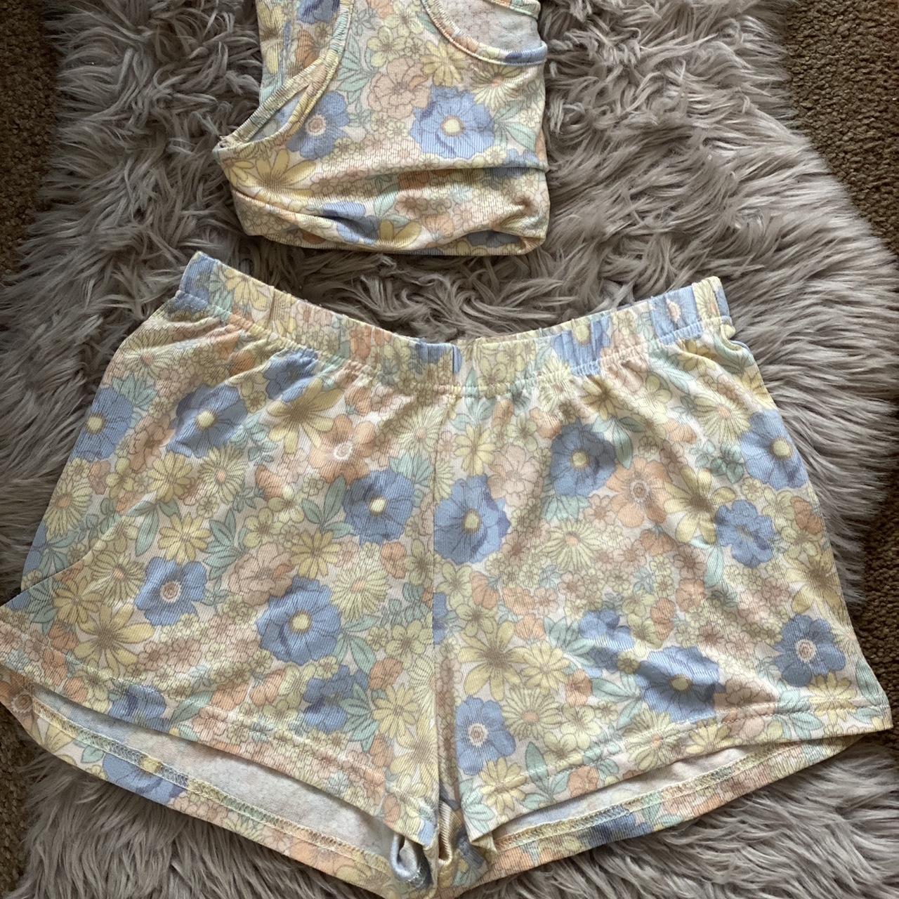 Floral Pyjama Set. Size 8. Primark. #. short... - Depop