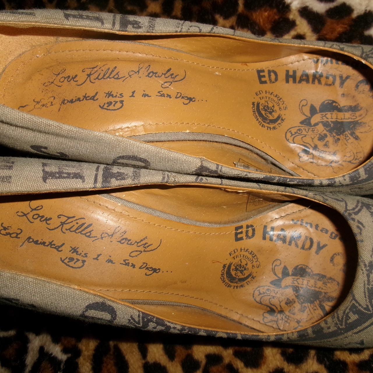 ED HARDY HEELS Rare AF!!! 2” heel Best fits women’s... | Depop