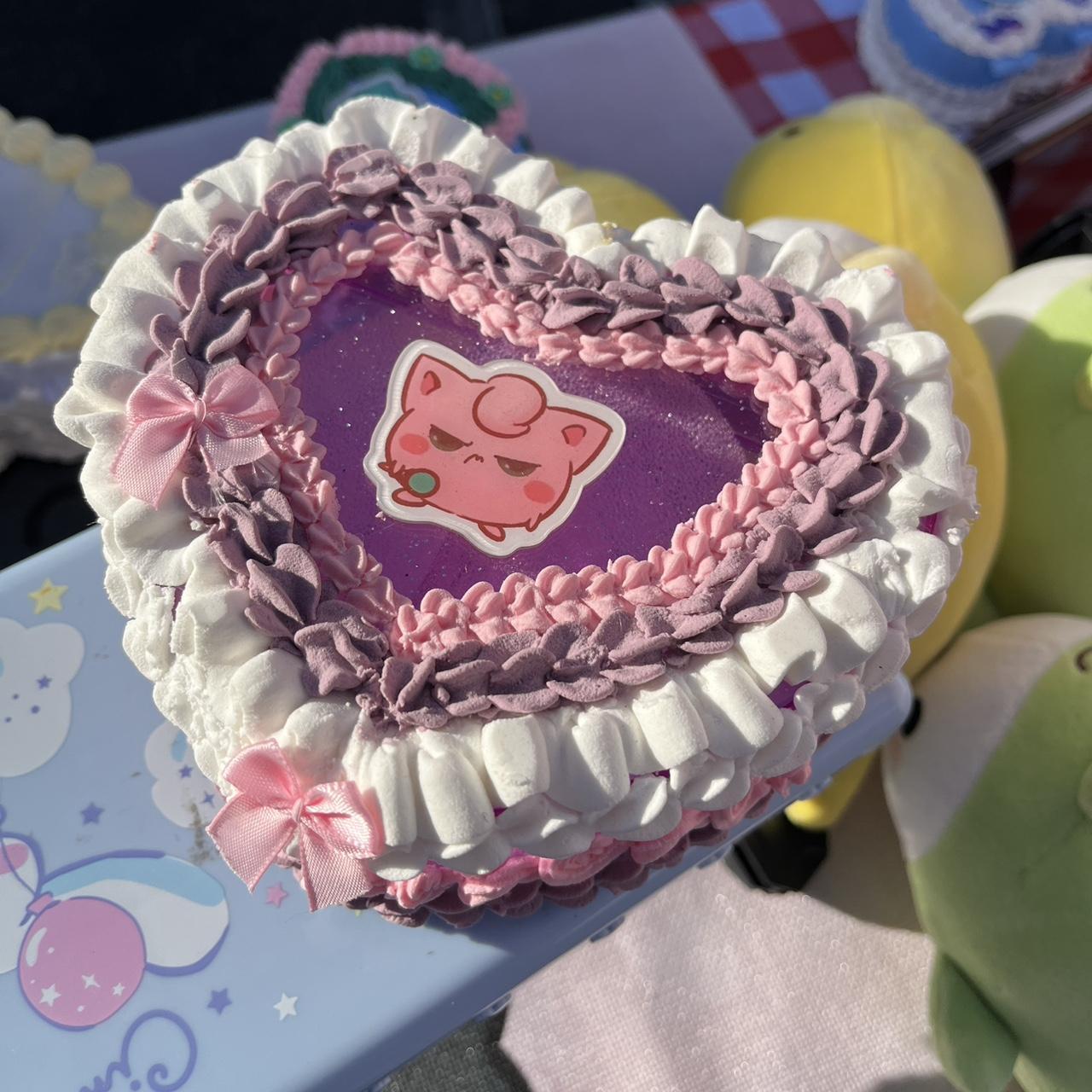 Cute Pokemon heart-shaped cake box #pokemon #cakebox... - Depop