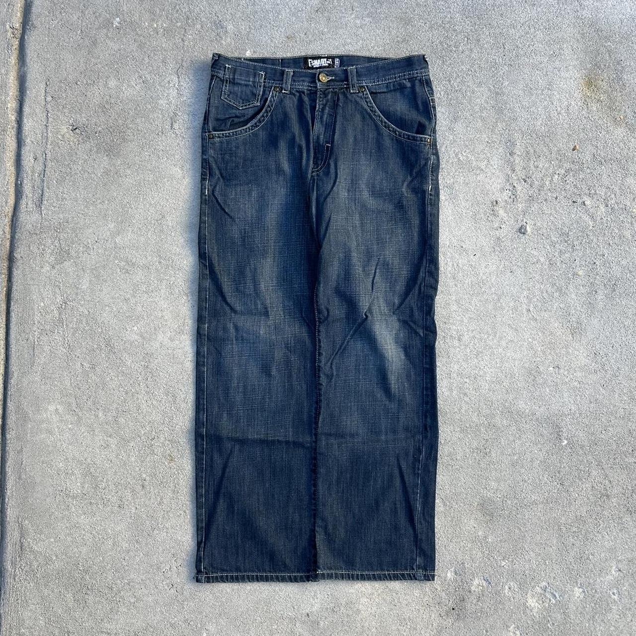 Shaddy blue denim jeans with a streetwear vibe 34x32... - Depop