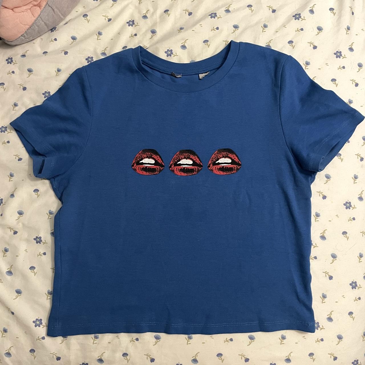 Primark Women's Blue Crop-top | Depop