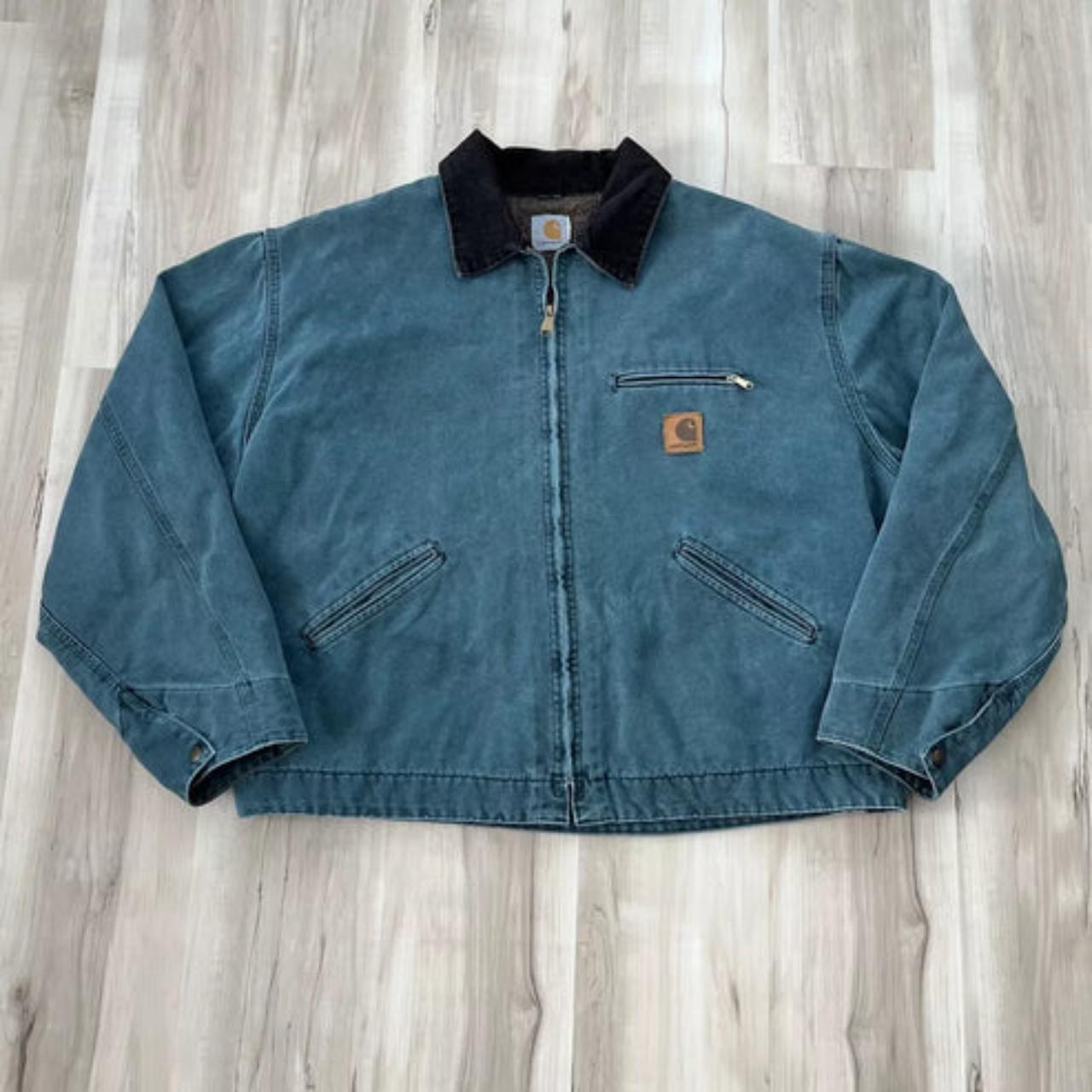 Vintage Carhartt J43 Detroit Jacket USA Made Hunter... | Depop