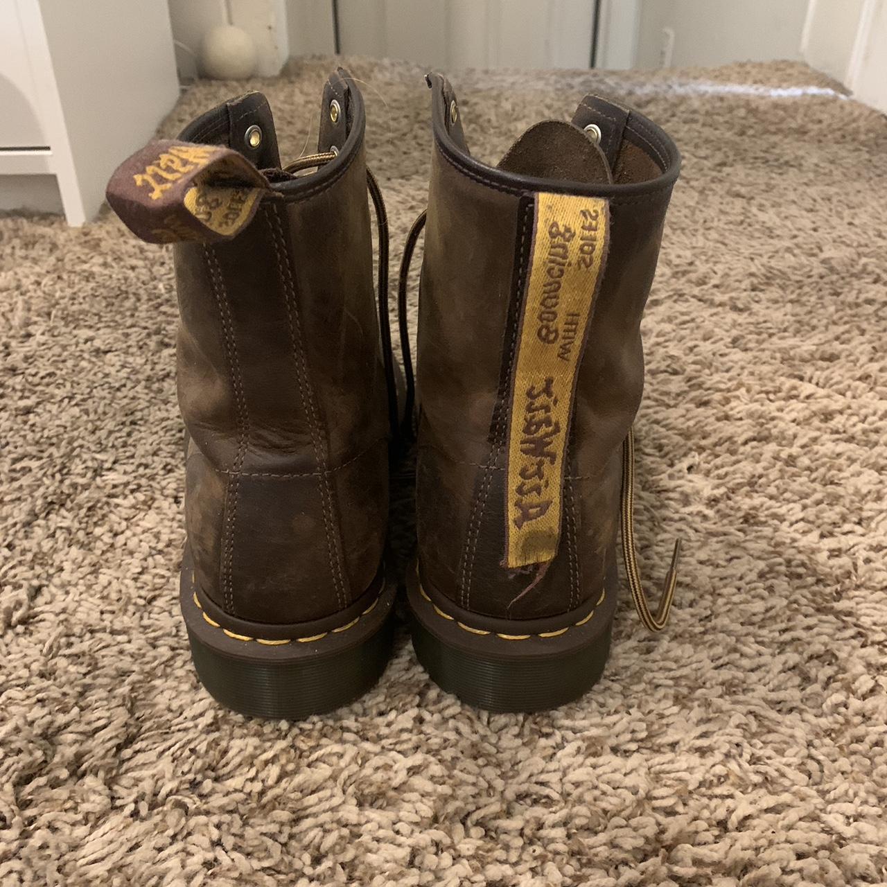 Doc Martens 8 eye boots back right boot the tag is... - Depop