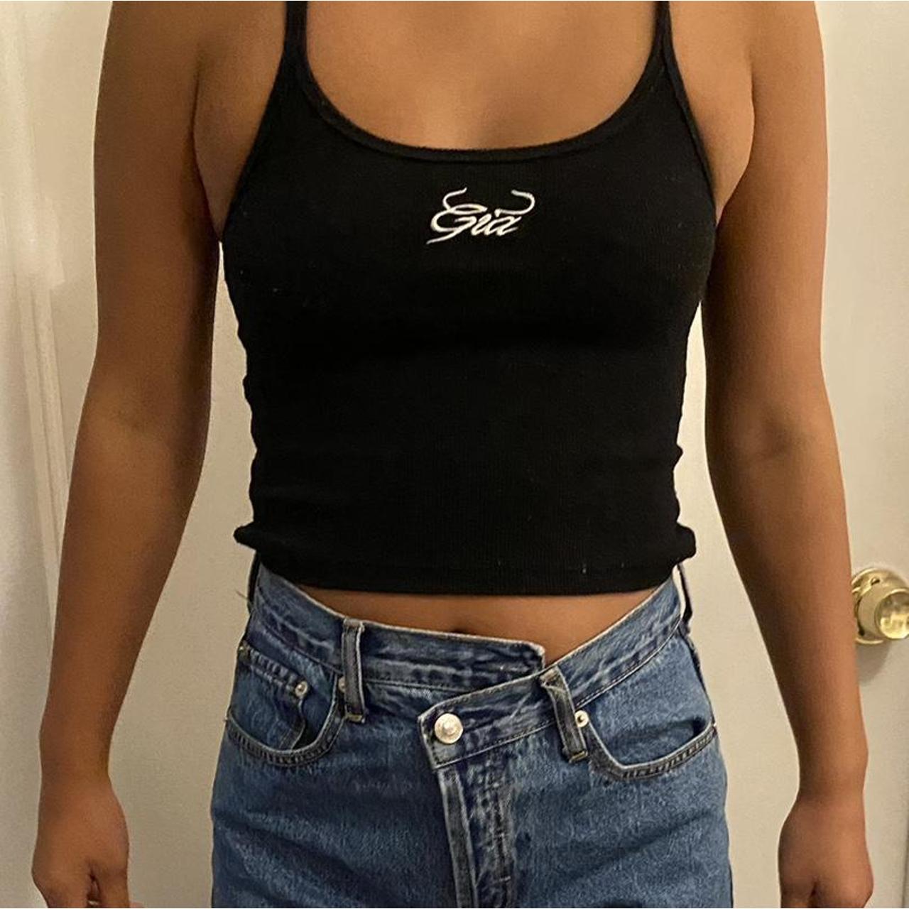 Black I Am Gia tank top - Depop