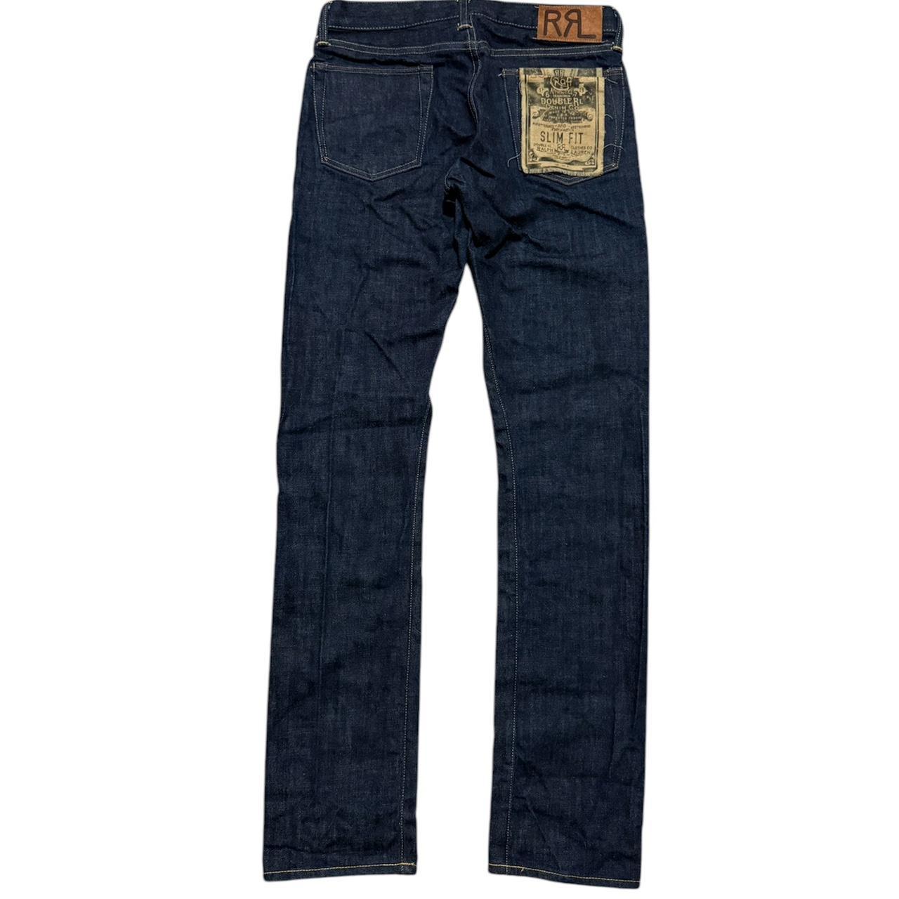 Double RRL Button Fly Dark Blue Indigo Selvedge Red... - Depop