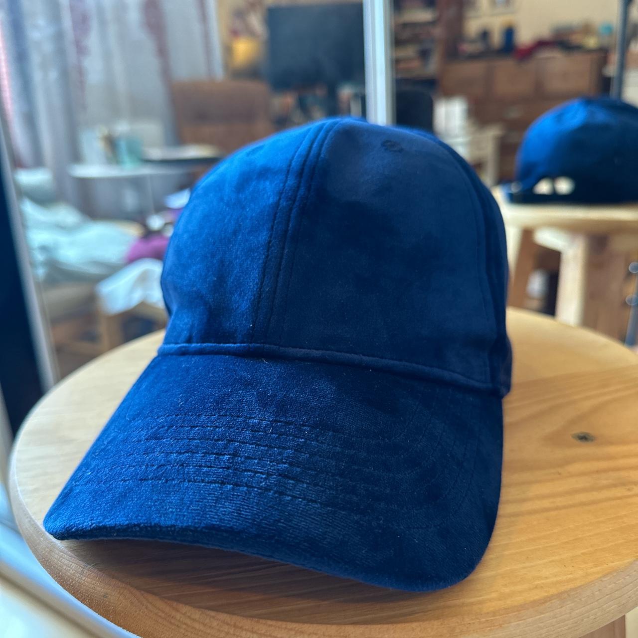 Blue Velvet Cap - Adjustable strap! Excellent... - Depop