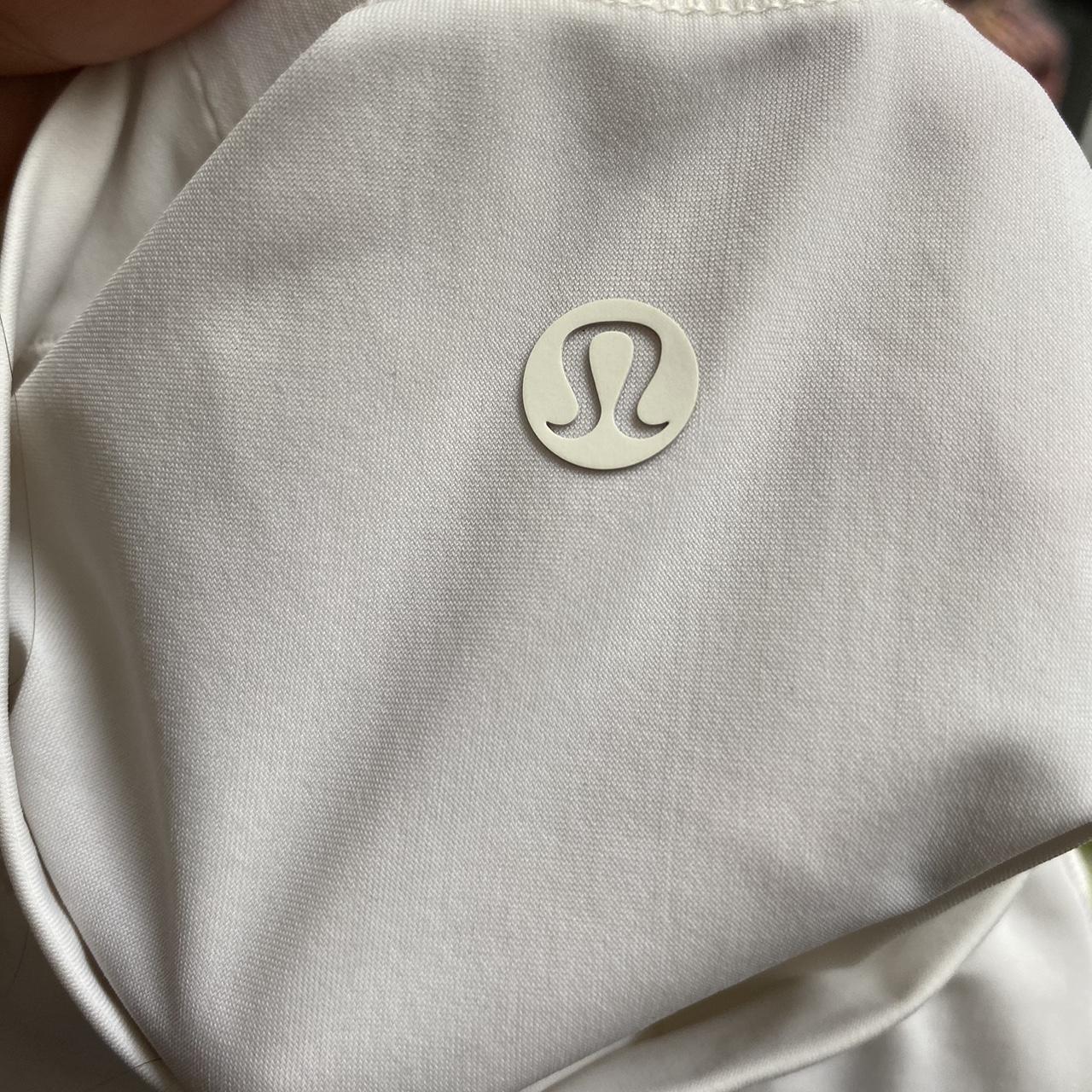 Super cool Lululemon cropped rashie Size 8-10,... - Depop