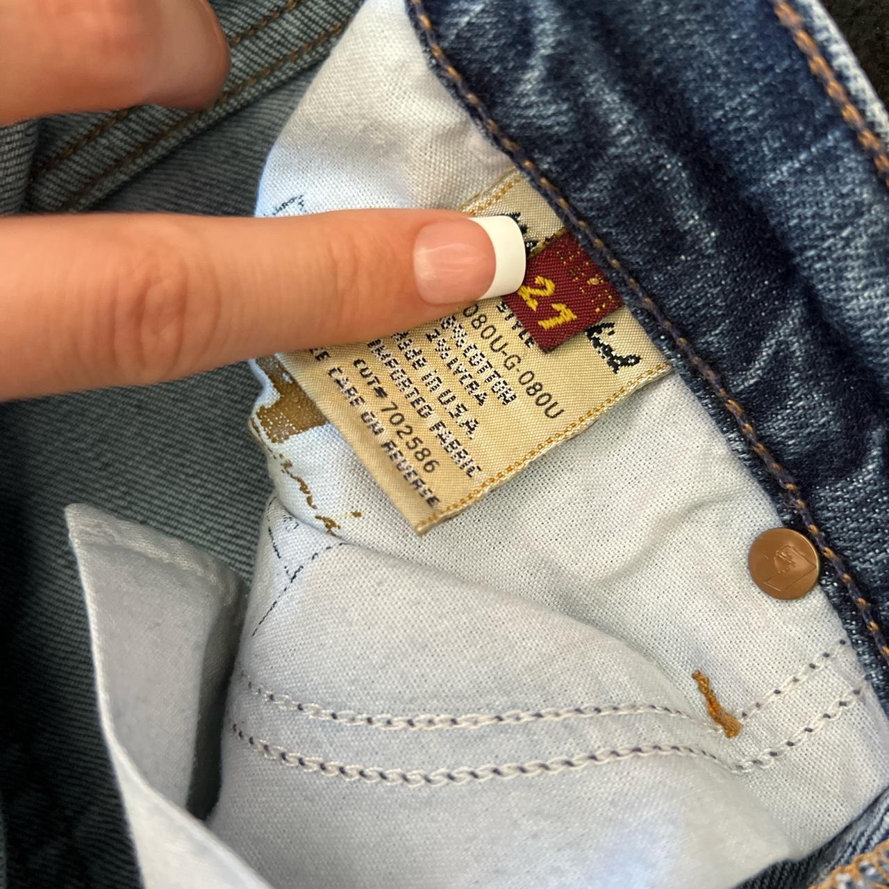 Early 2000’s low rise 7 for all mankind blue denim... - Depop