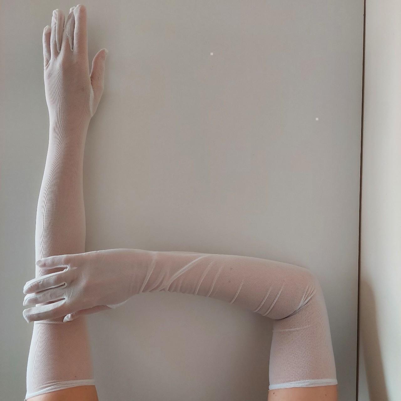 Sexy chic translucent off white neutral tulle lace... | Depop