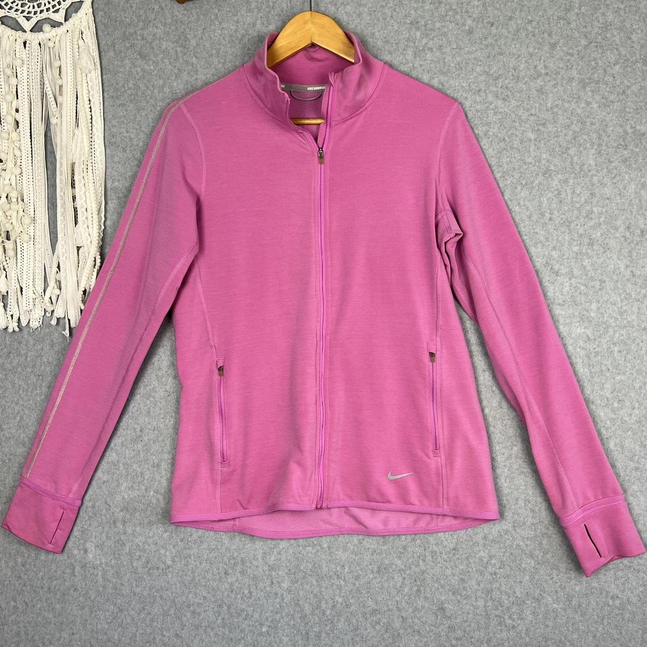Nike Running Track Jacket Pink Size M Womens... - Depop