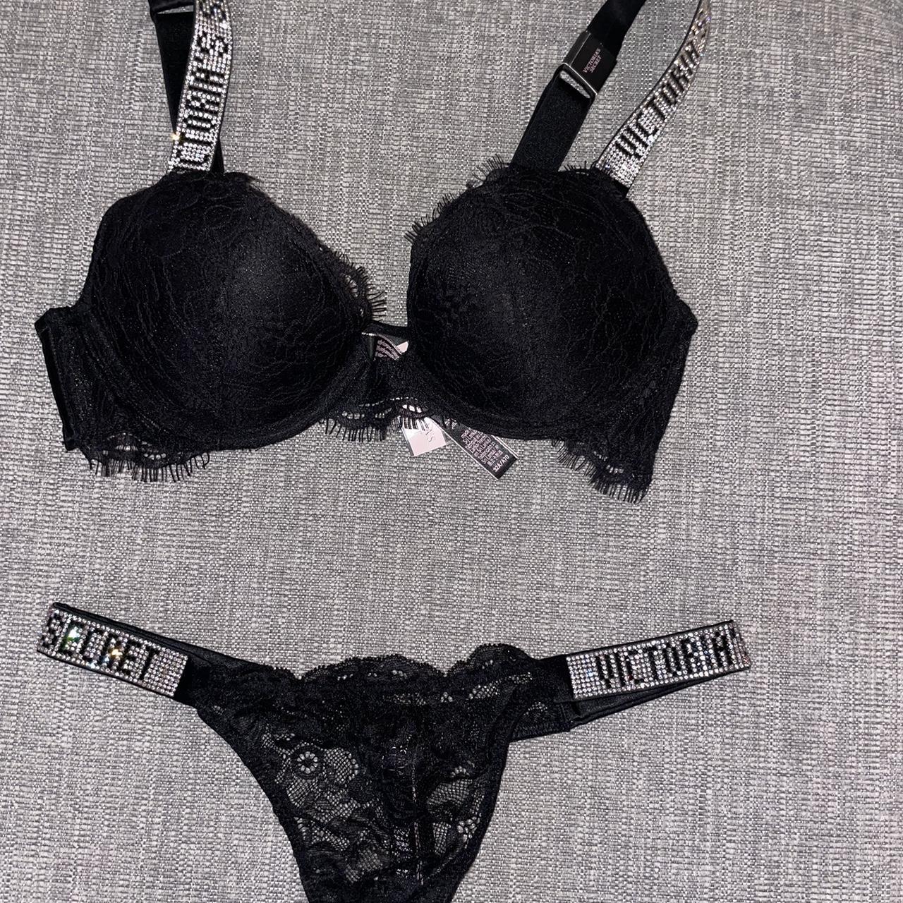 VS sparkly set, bra is 32a with tags. not sure where... - Depop