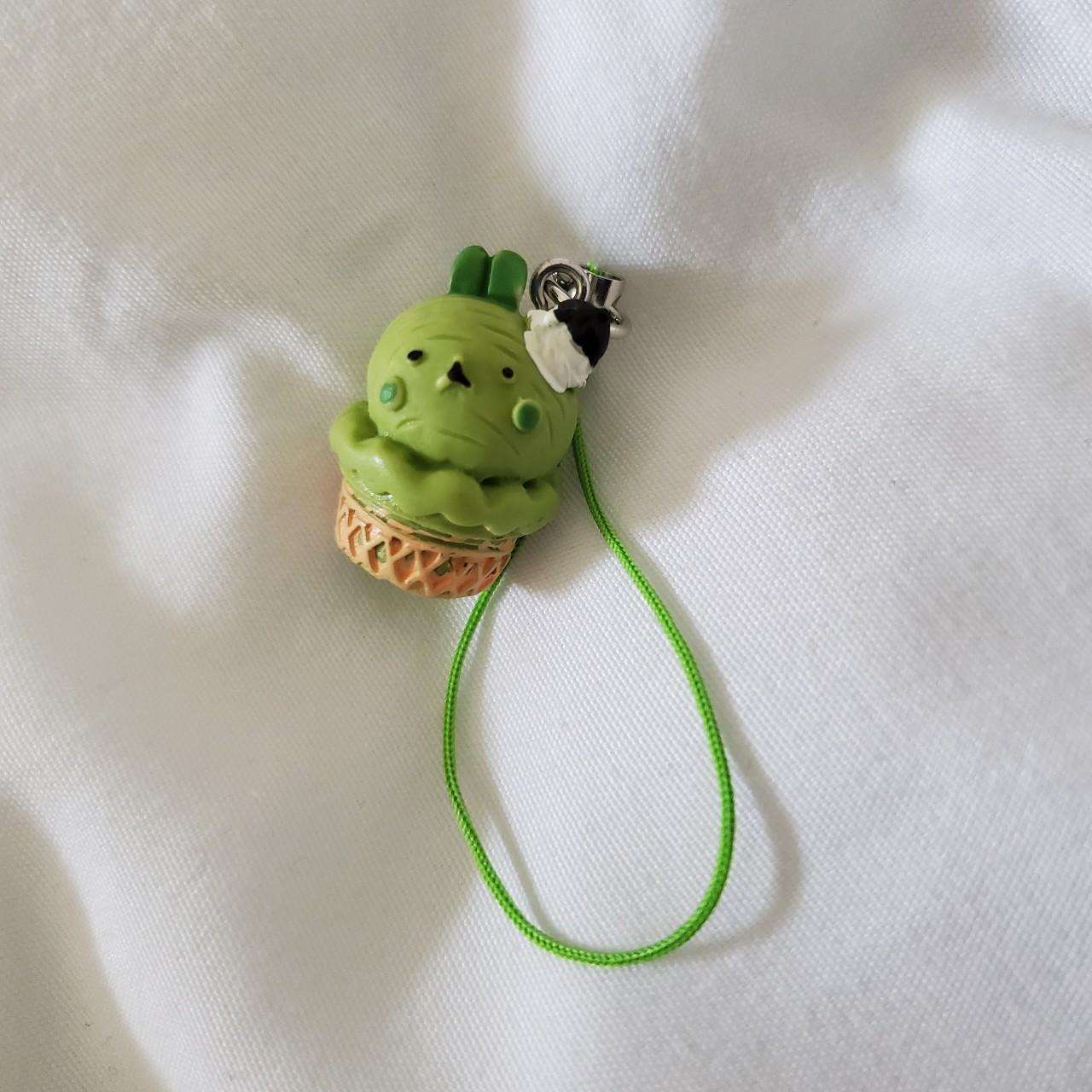 Kawaii matcha green tea ice cream molang charm... | Depop