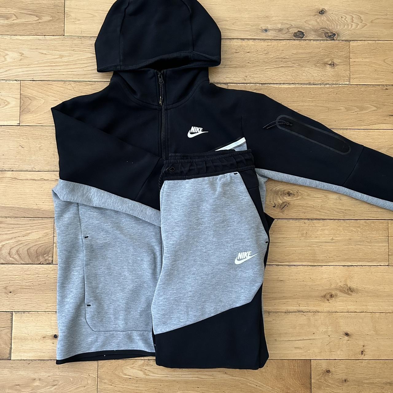 NIKE men’s techfleece in black and grey Jumper ~... - Depop