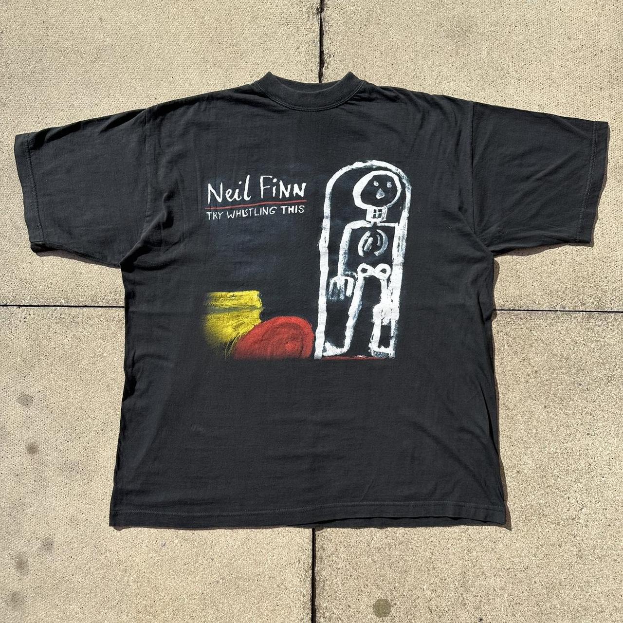 90s Vintage Neil Finn Try Whistling This Graphic... - Depop
