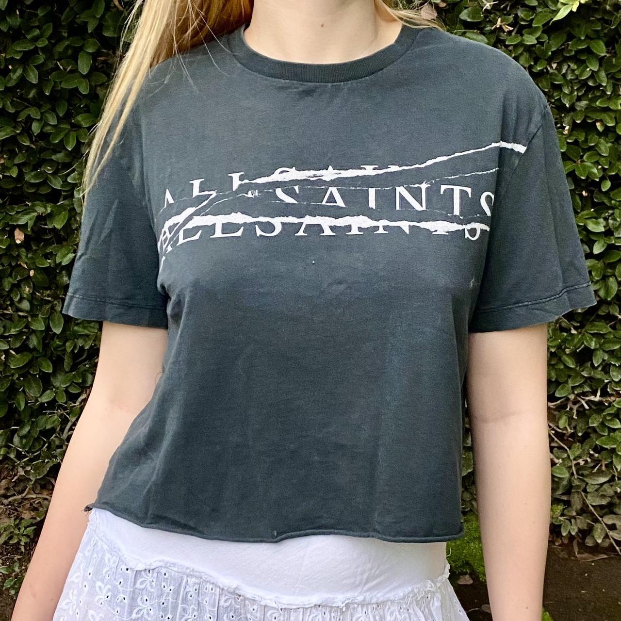 All Saints Cropped Tee Super soft and comfy Perfect... - Depop