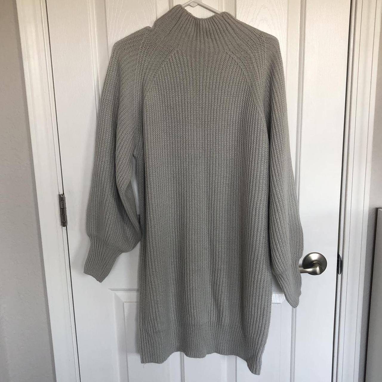 Grey Oversized Sweater Dress Nice knit sweater... - Depop