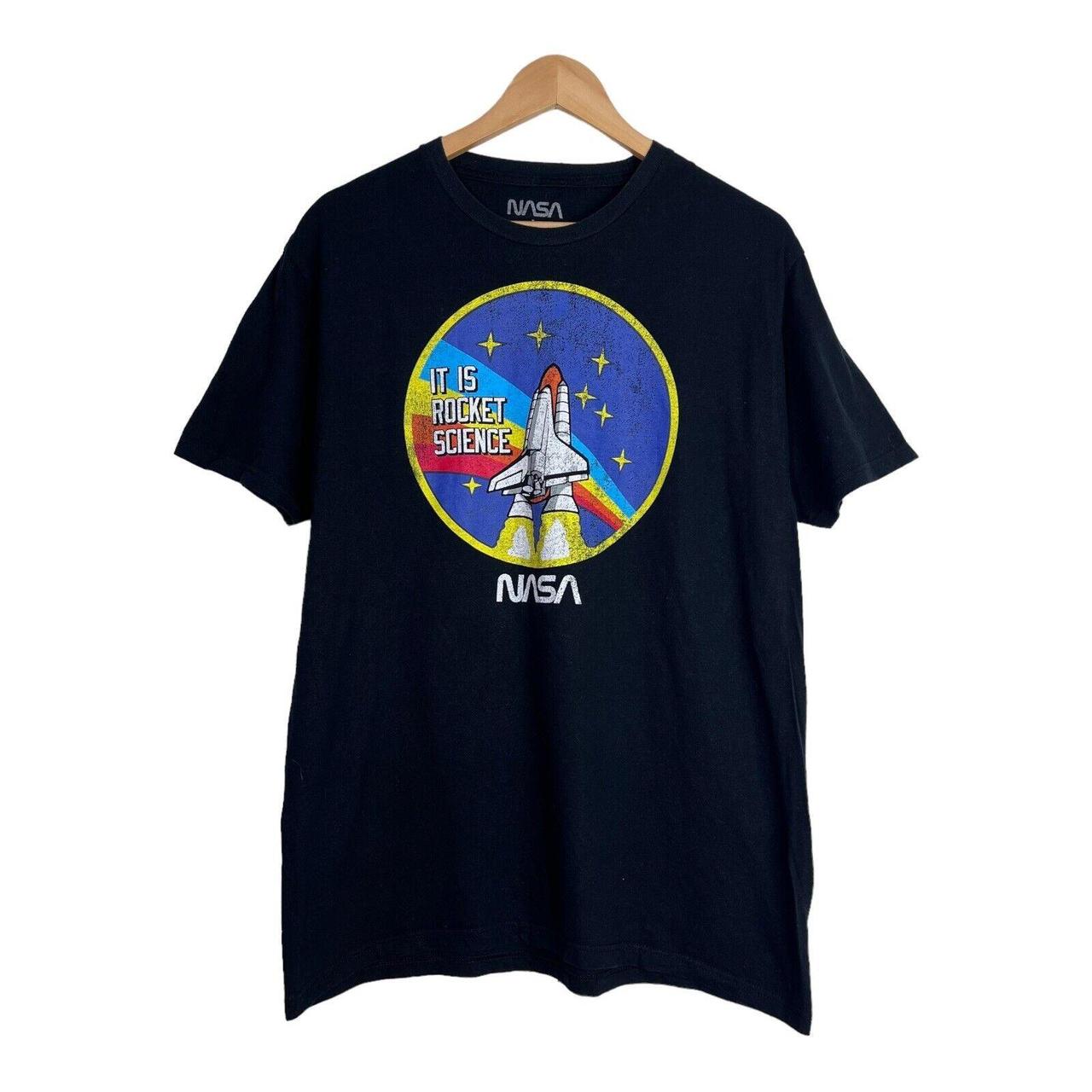 NASA Retro Logo Space Shuttle Rocket Graphic T-Shirt... - Depop