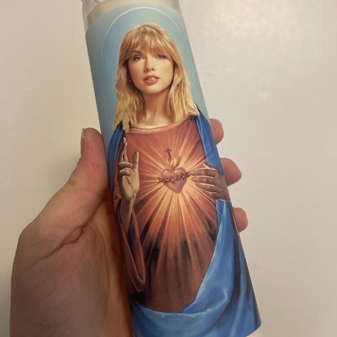 Taylor Swift Jesus Candle 😇 Custom made for each... - Depop