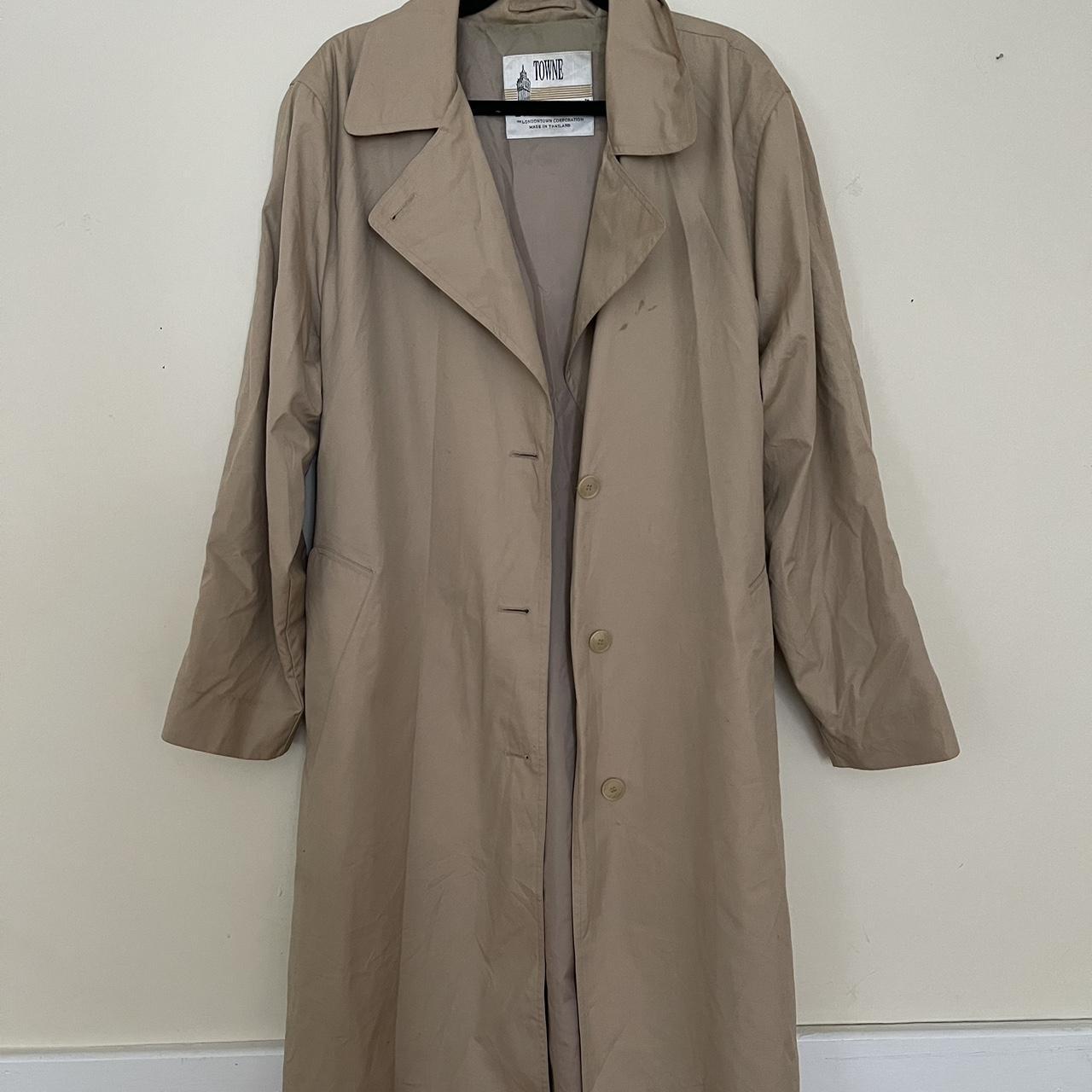 American Vintage Women's Tan Coat | Depop