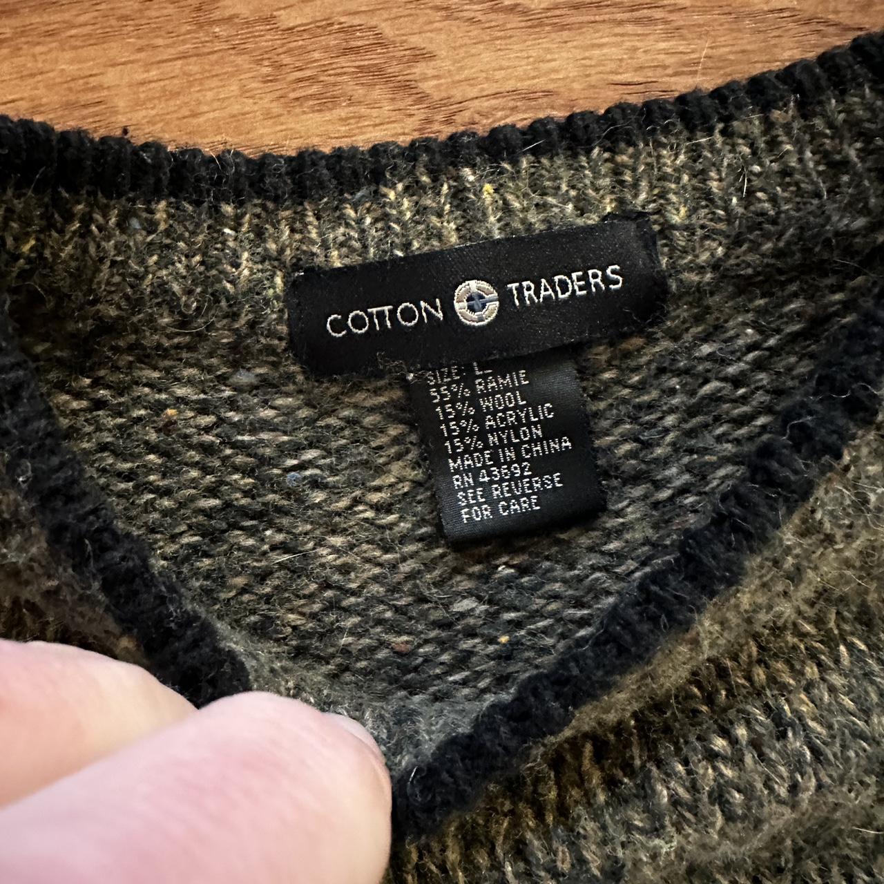 Vintage Cotton Traders Deer Nature Wool Sweater... - Depop