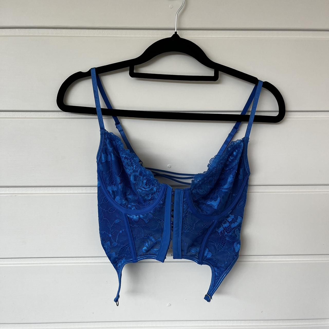 Glassons Blue Corset Top Size 8 - Depop