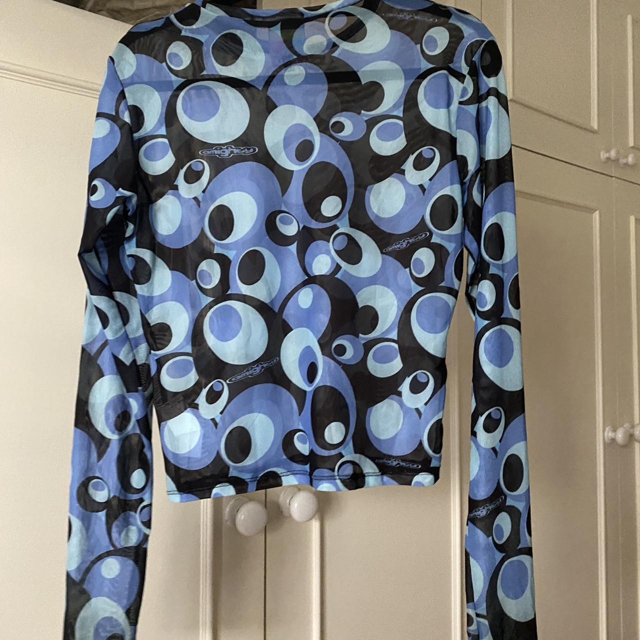 OMIGHTY Illusion Set Blue/Black Mesh Top & Mini... | Depop