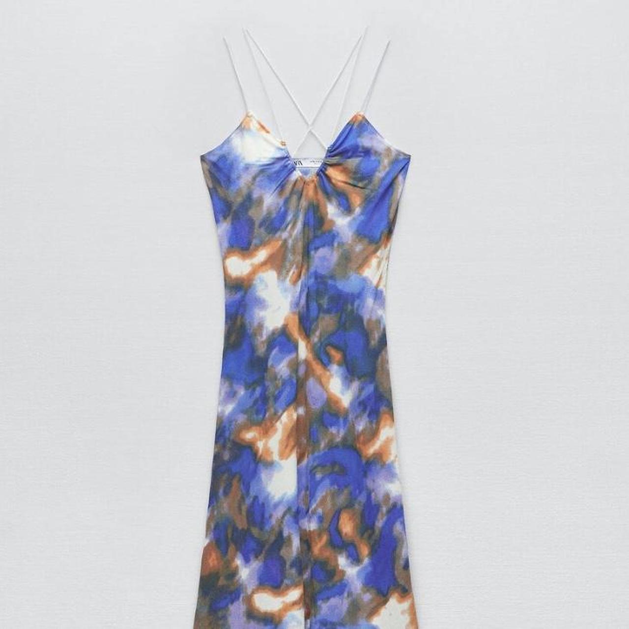 Zara midi multi colour dress 🌊great for summer... - Depop