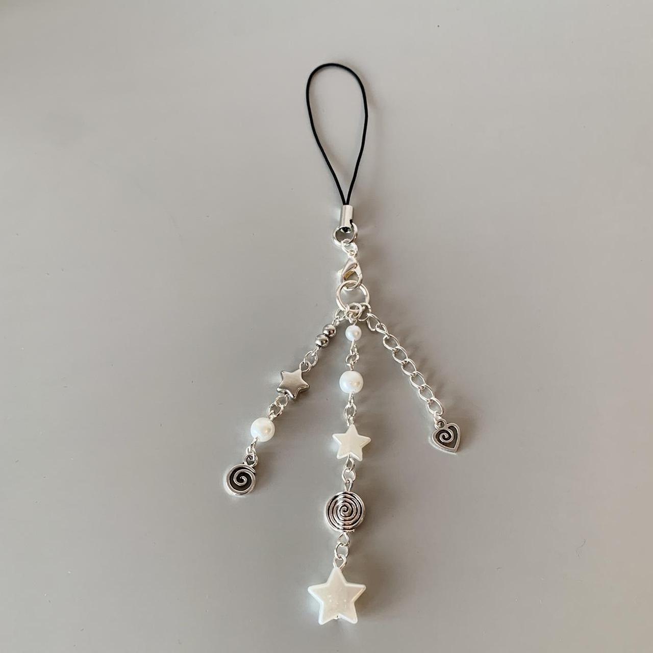 Star and spiral phone charm Handmade clip on phone/... - Depop
