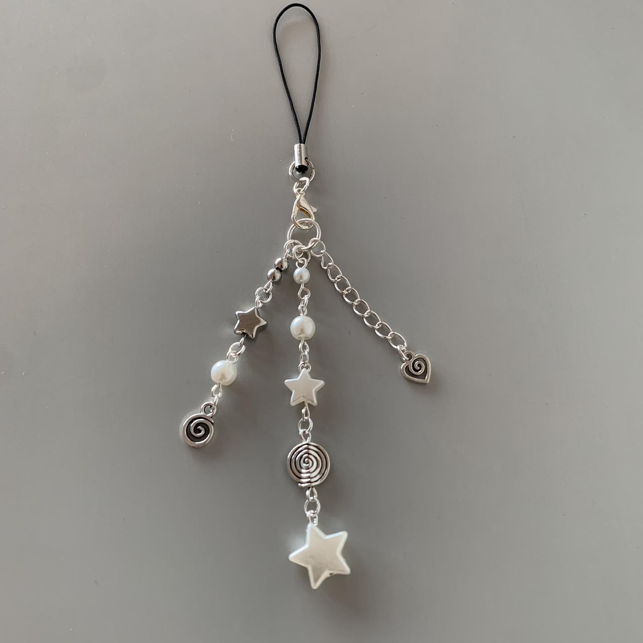 Star and spiral phone charm Handmade clip on phone/... - Depop