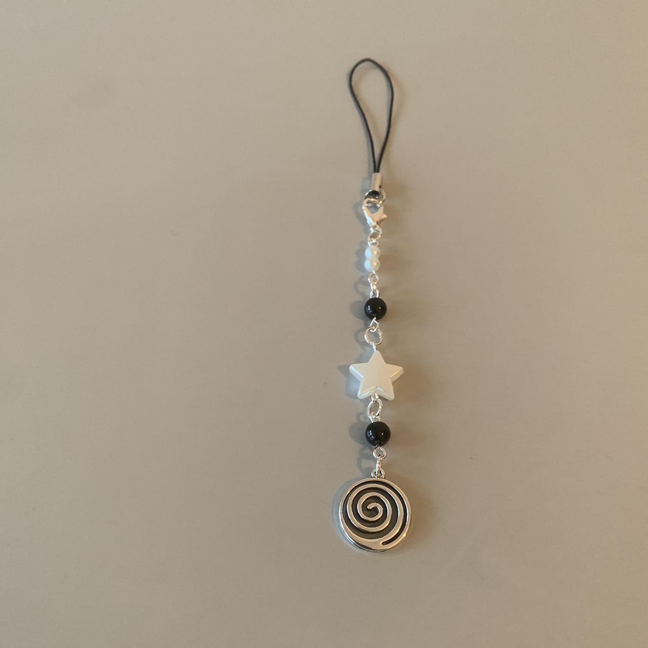 Star and spiral phone charm Handmade clip on phone/... - Depop