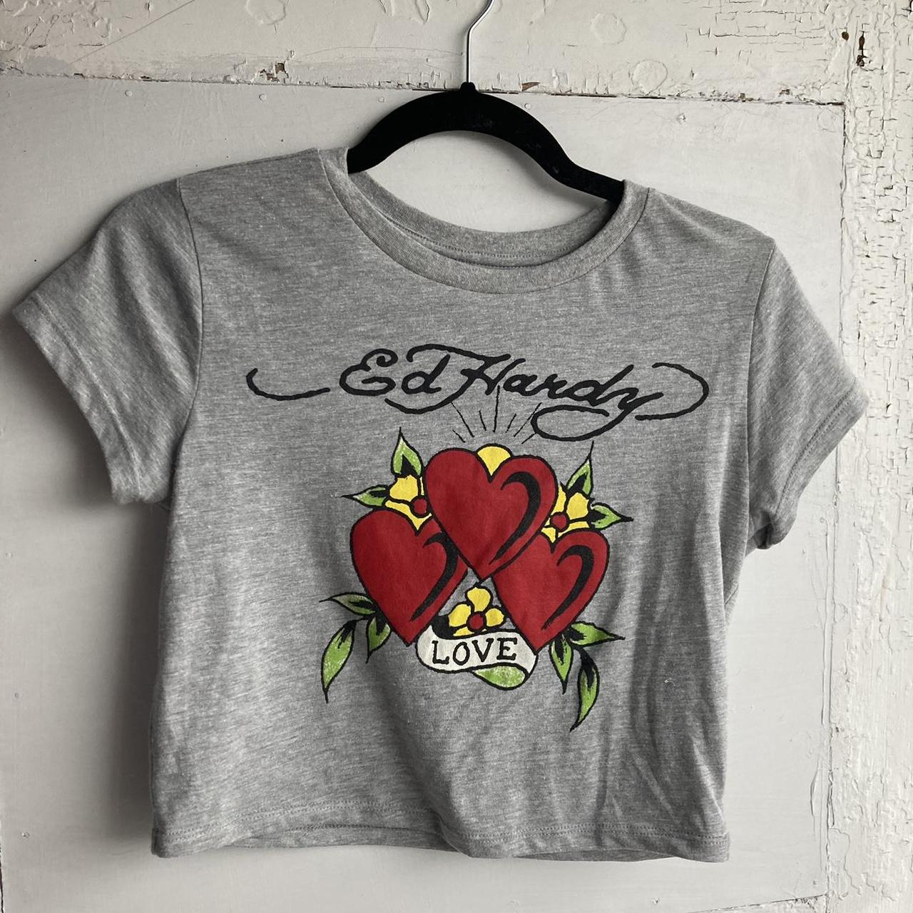 Ed Hardy Baby Tee♥️ #edhardy #babytee #y2k - Depop