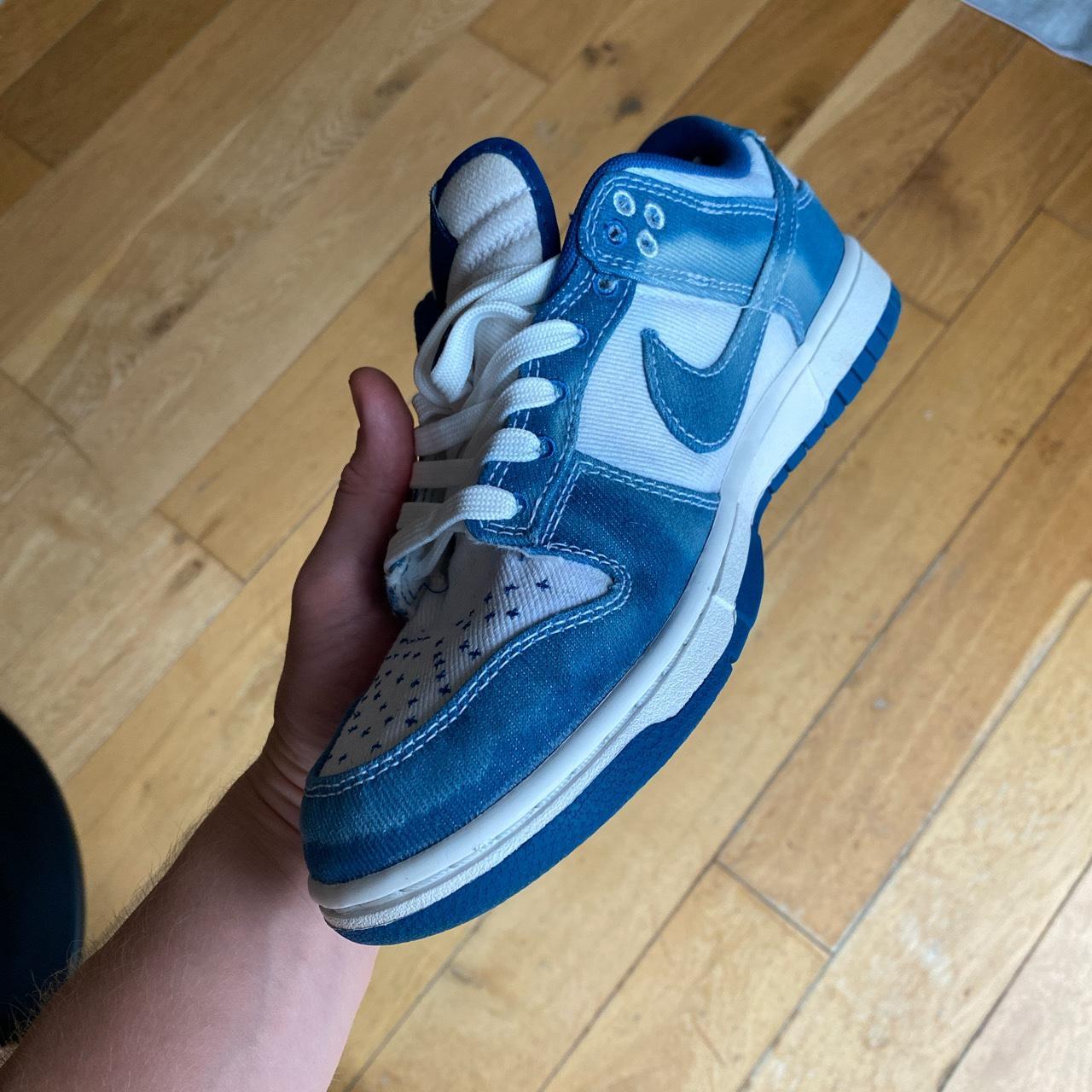 Nike Dunk - industrial blue sashiko Stain remover as... - Depop