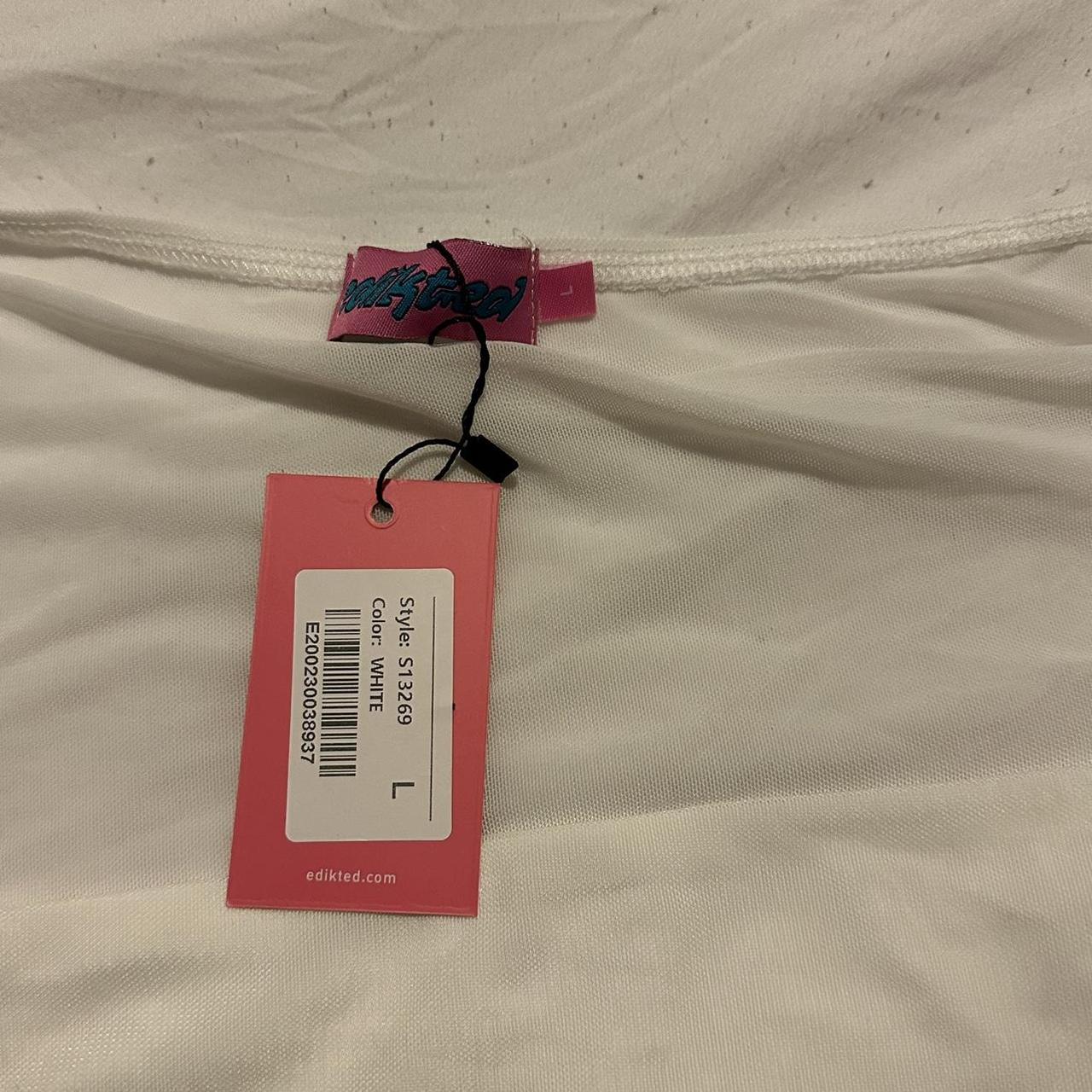 brand new white edikted mesh sheer top - new with... - Depop