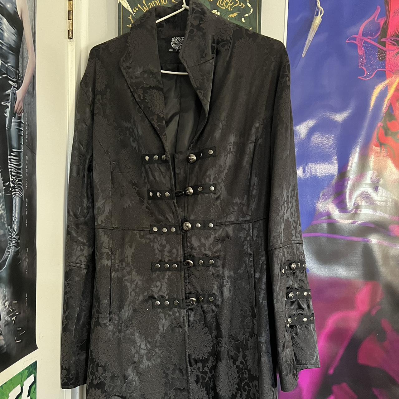 Original hot topic, gothic trench coat. HIM band... - Depop