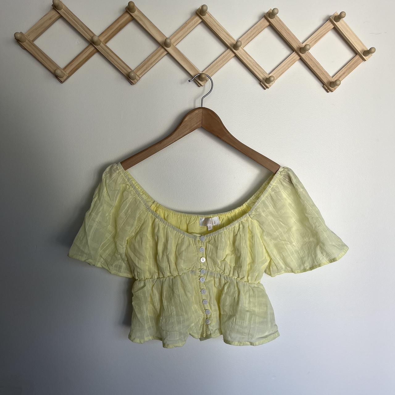 Billy J yellow top Size 6 Worn once in great... - Depop
