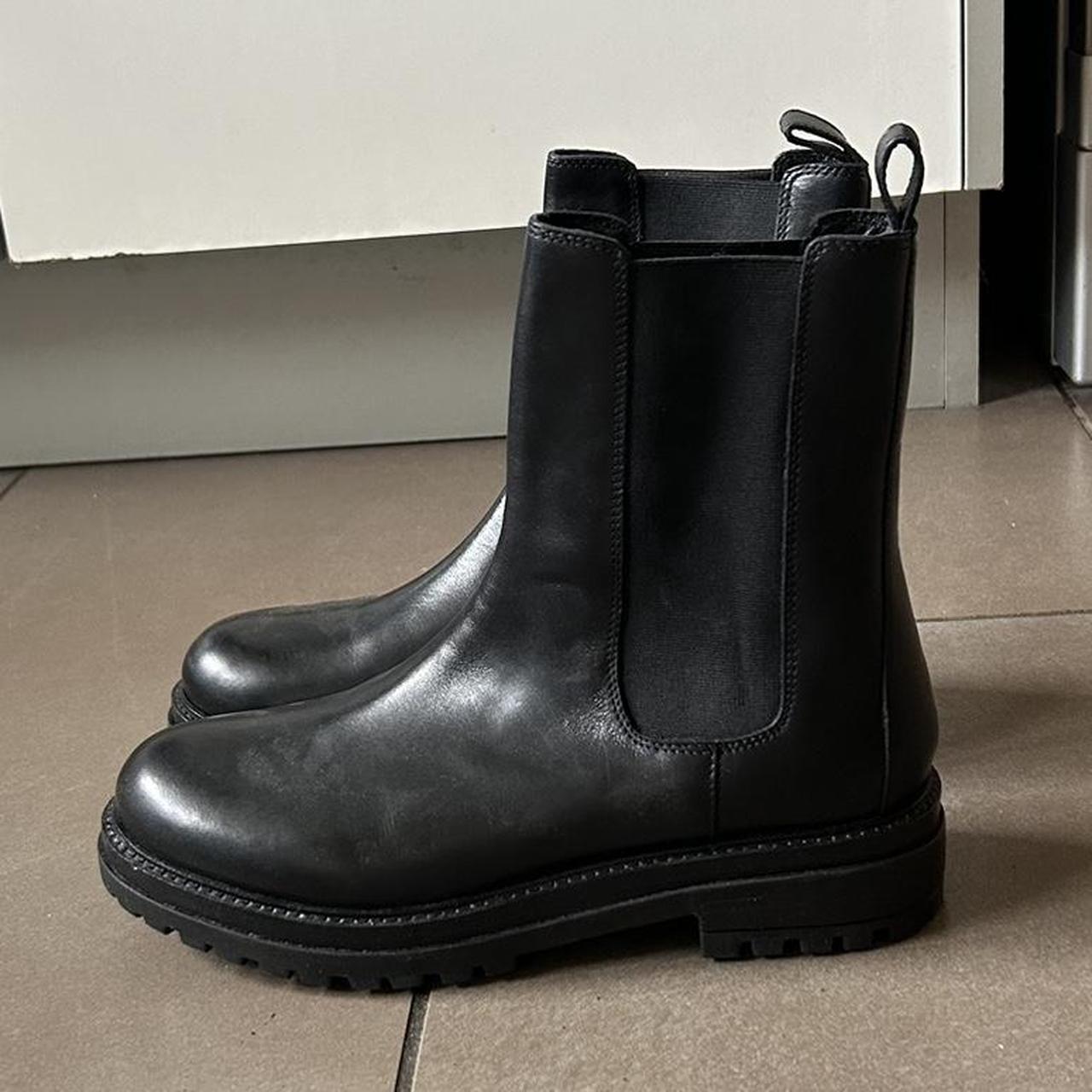 Black Chelsea boots / leather / Reiss Retail price... | Depop