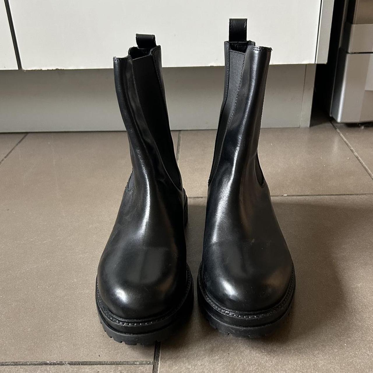 Black Chelsea boots / leather / Reiss Retail price... | Depop