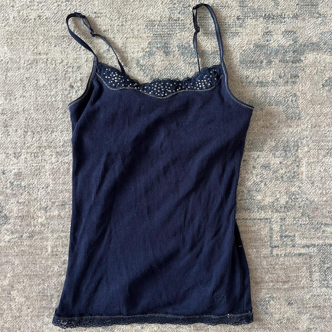 Limited Too Women's Navy Vest | Depop