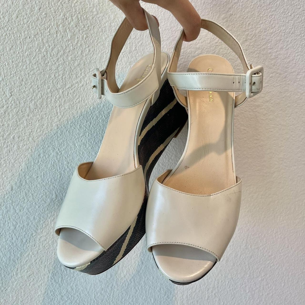 The perfect, classic white wedge heels for summer.... - Depop