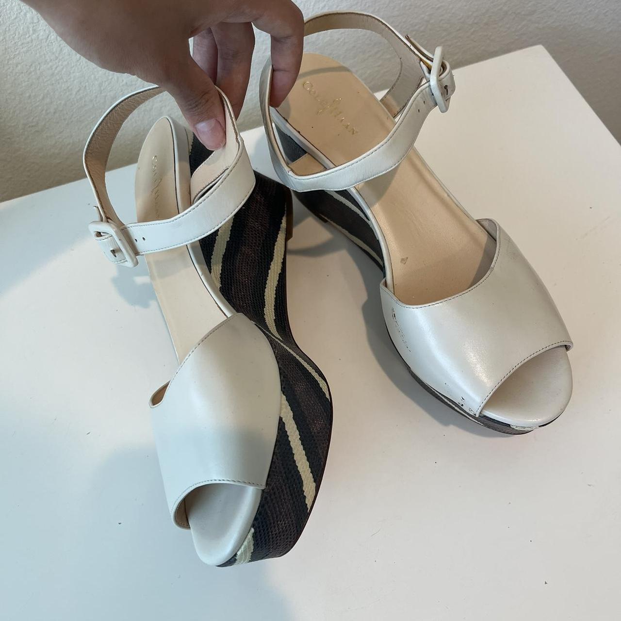 The perfect, classic white wedge heels for summer.... - Depop