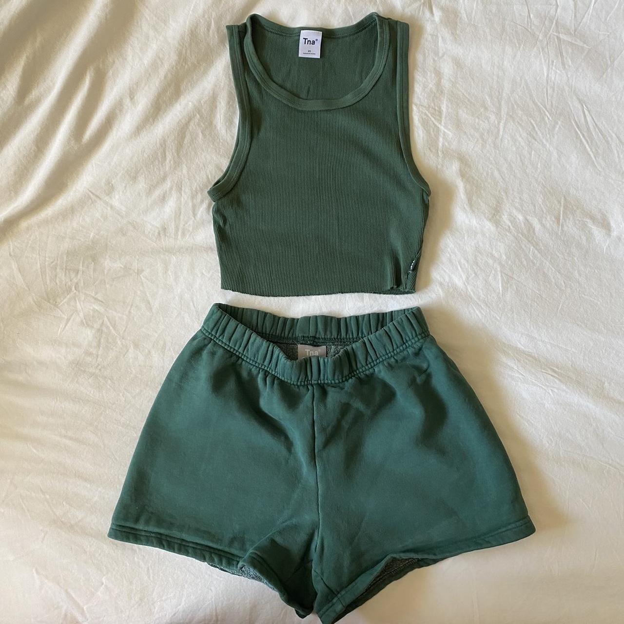 sweat shorts set from aritzia cozy sweat shorts... - Depop