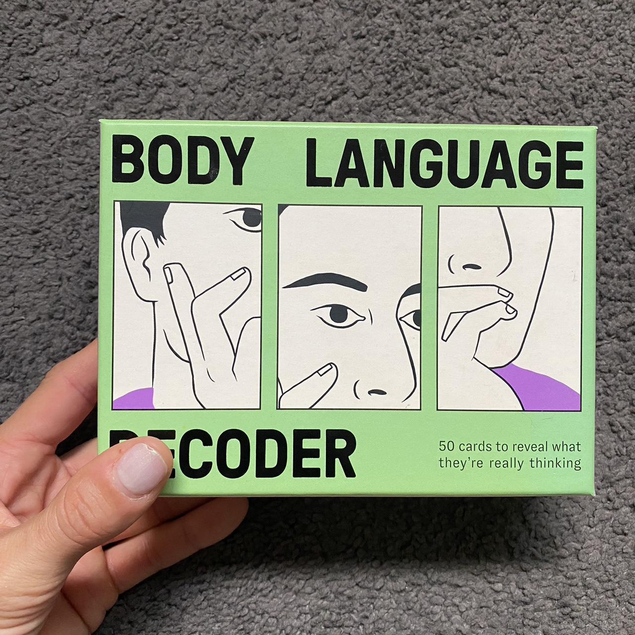 Green and white body language decoder cards... - Depop