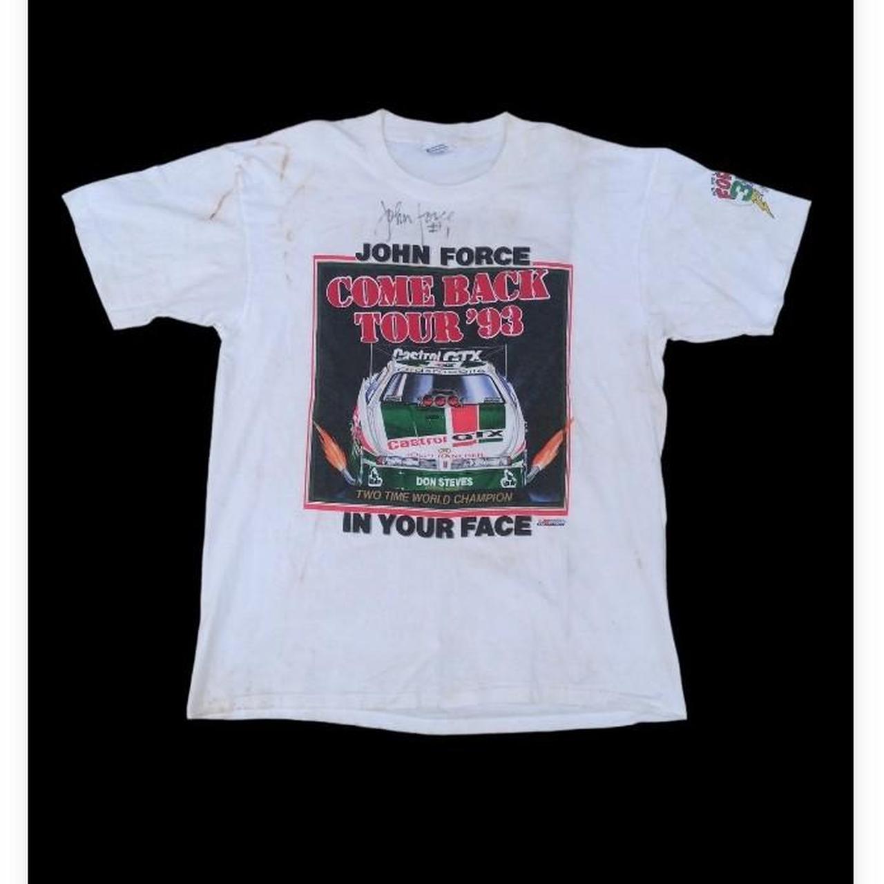 Vintage John Force racing tee Good preowned... - Depop