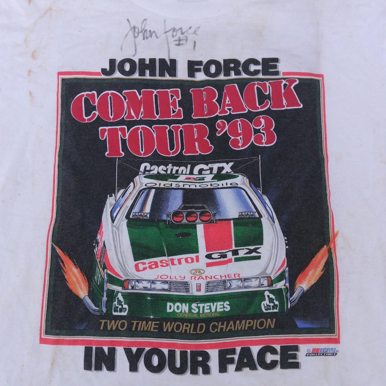 Vintage John Force racing tee Good preowned... - Depop
