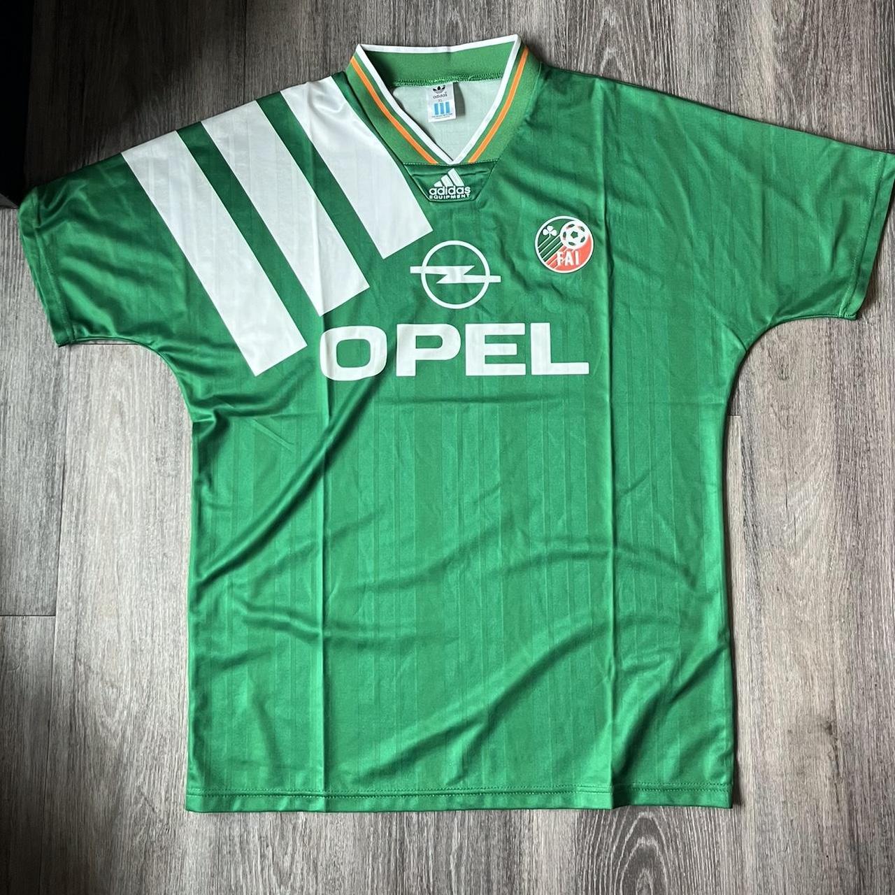 Vintage Ireland Opel Football Jersey Price... - Depop