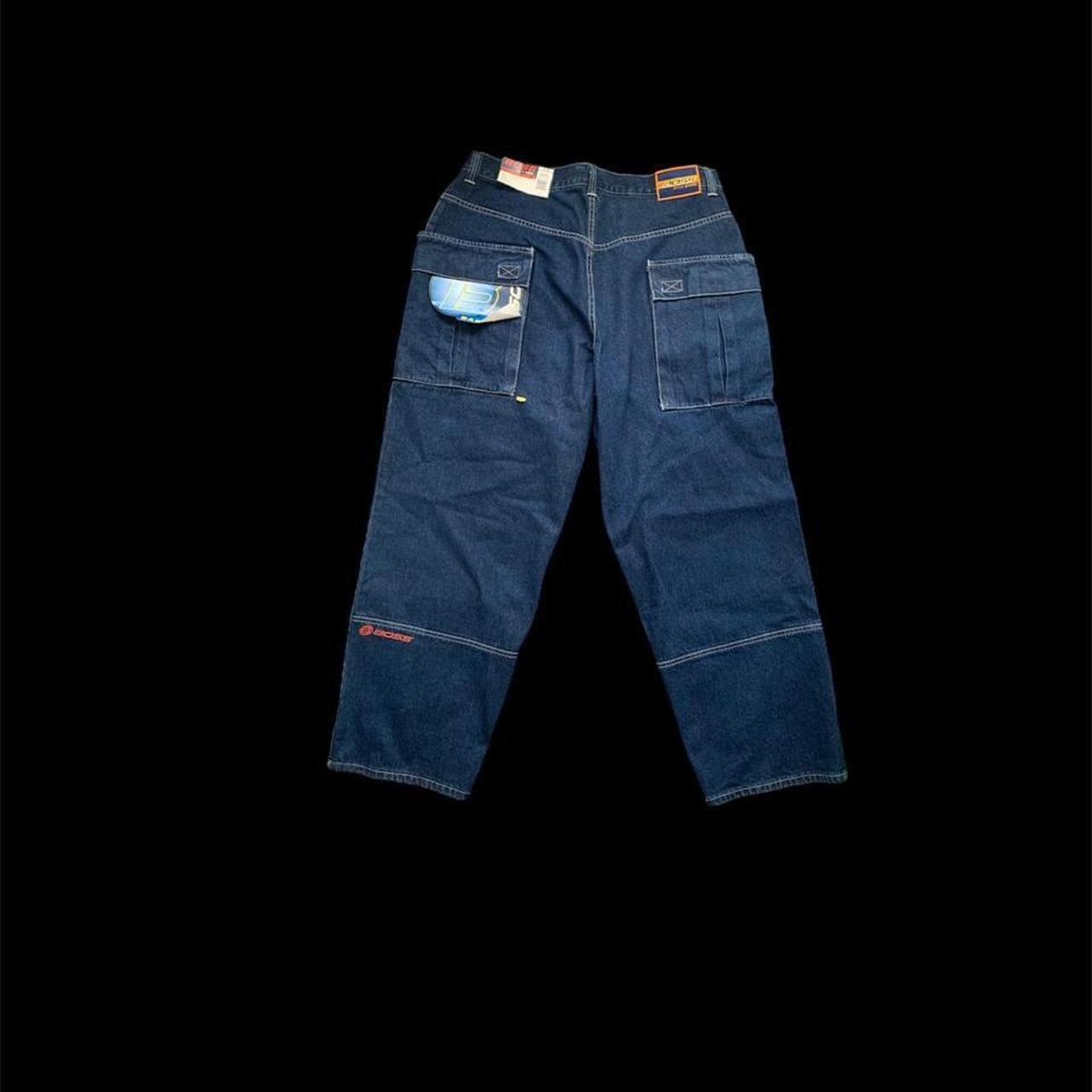 Baggy jnco style jeans with super cool pockets on... - Depop