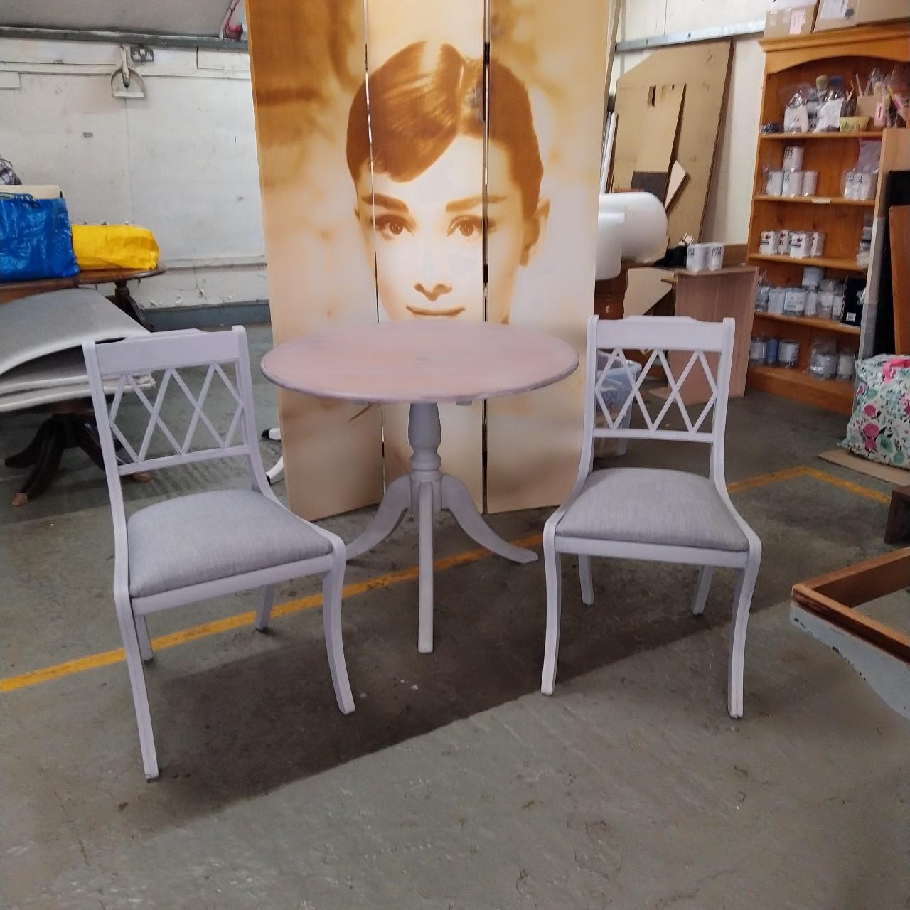 Refurbished small compact table & 2 refurbished &... - Depop