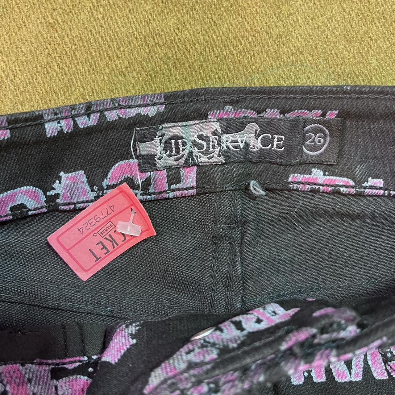 Lip Service Women's Pink and Black Shorts | Depop