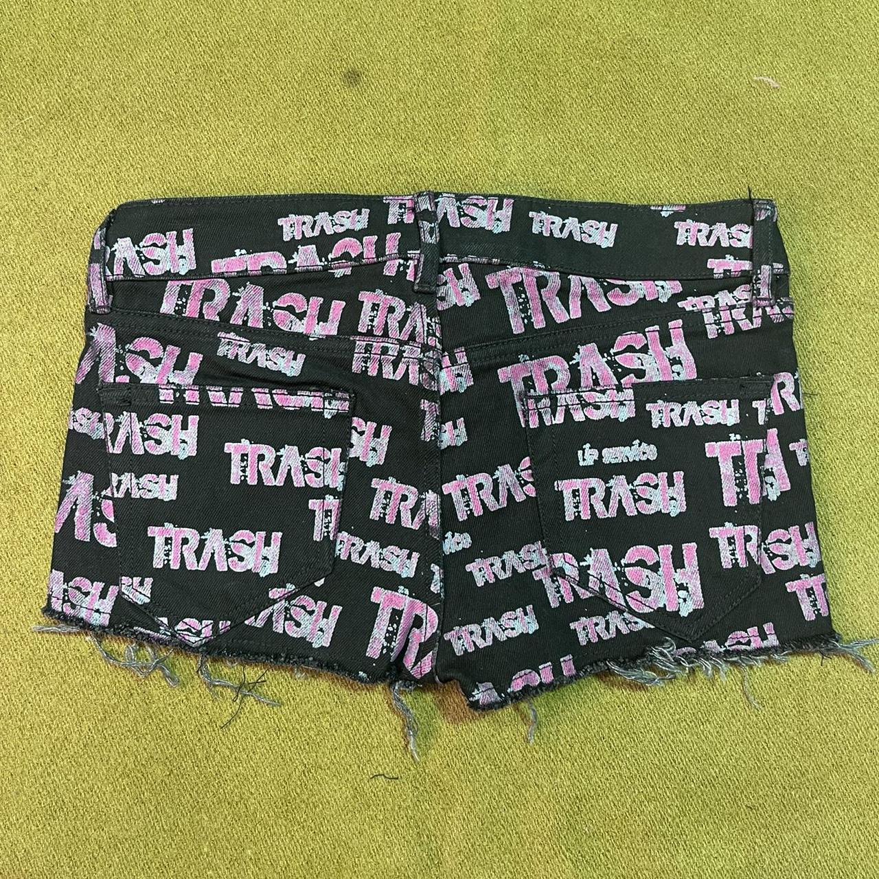 Lip Service Women's Pink and Black Shorts | Depop