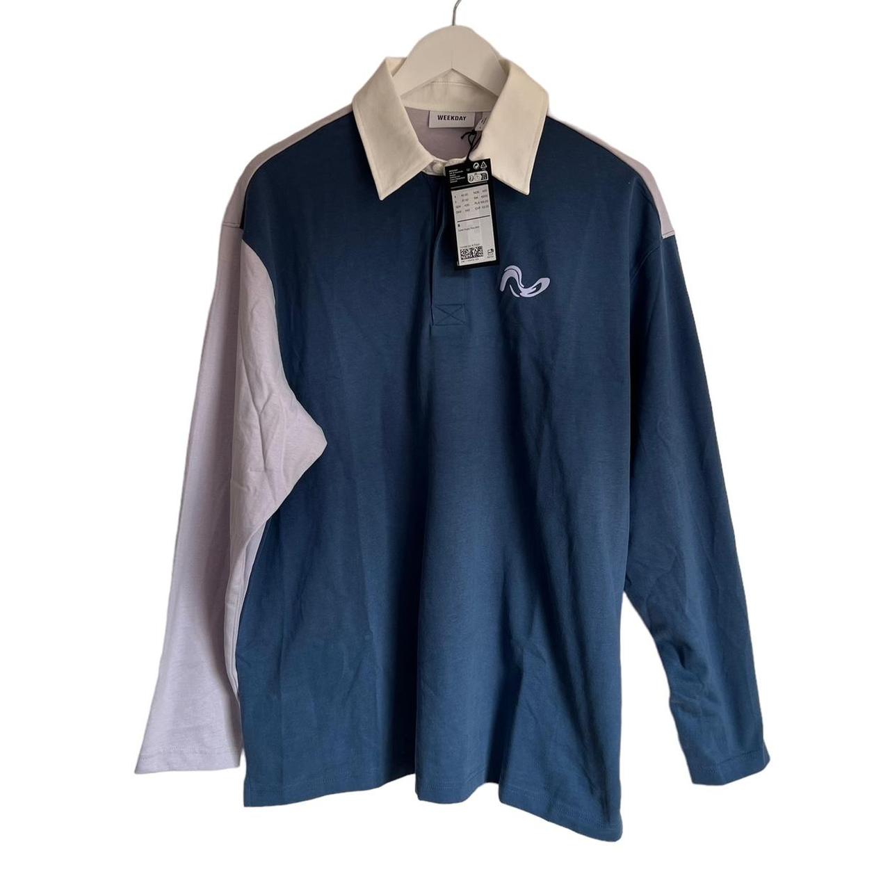 Weekday Men's Blue Polo-shirts | Depop